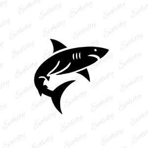 Shark SVG Bundle 3 Cute Shark Vector Arts, Sea Creature Silhouette ...