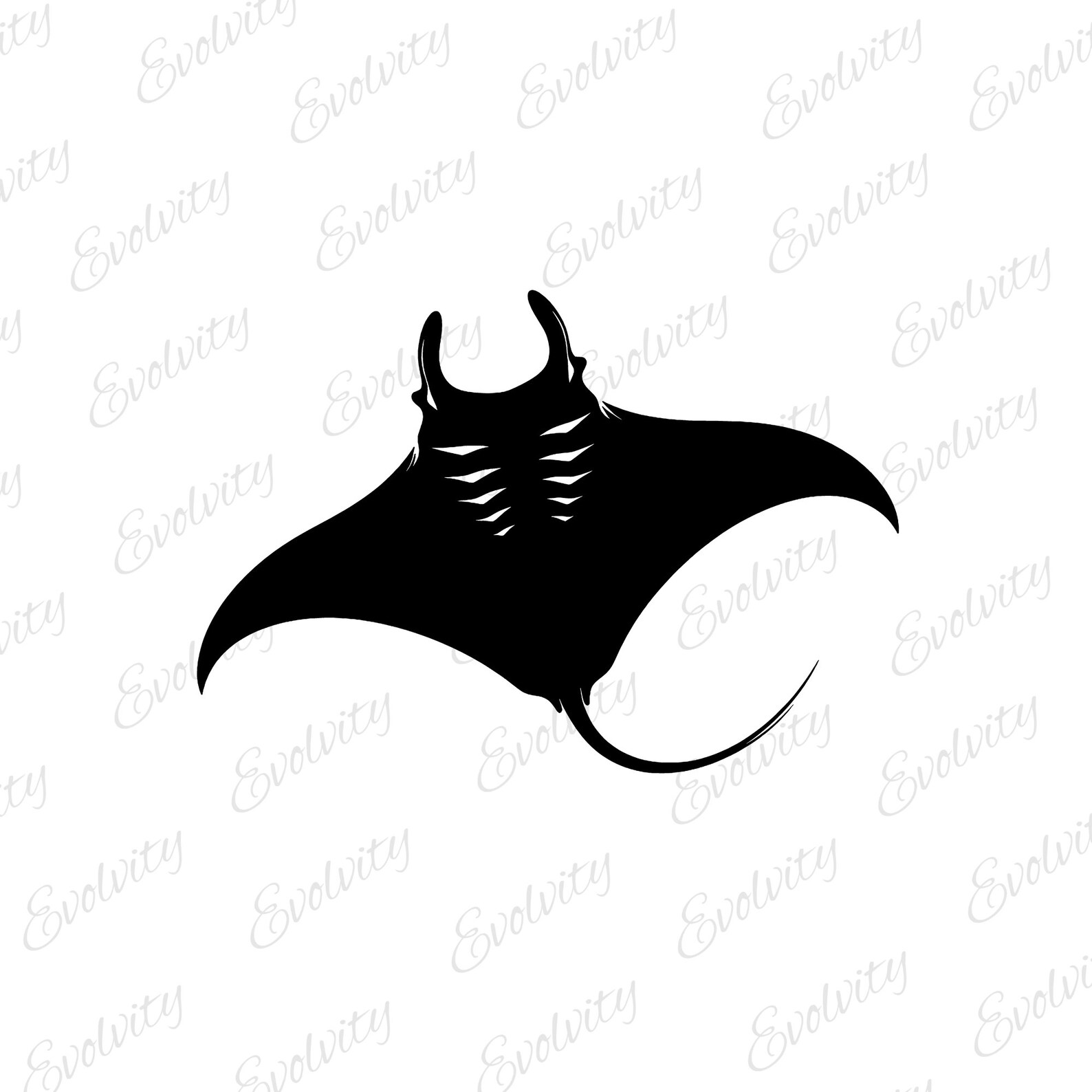 Manta Ray SVG Bundle, 7 Manta Ray Vectors, Stingray Clipart, Stingray ...
