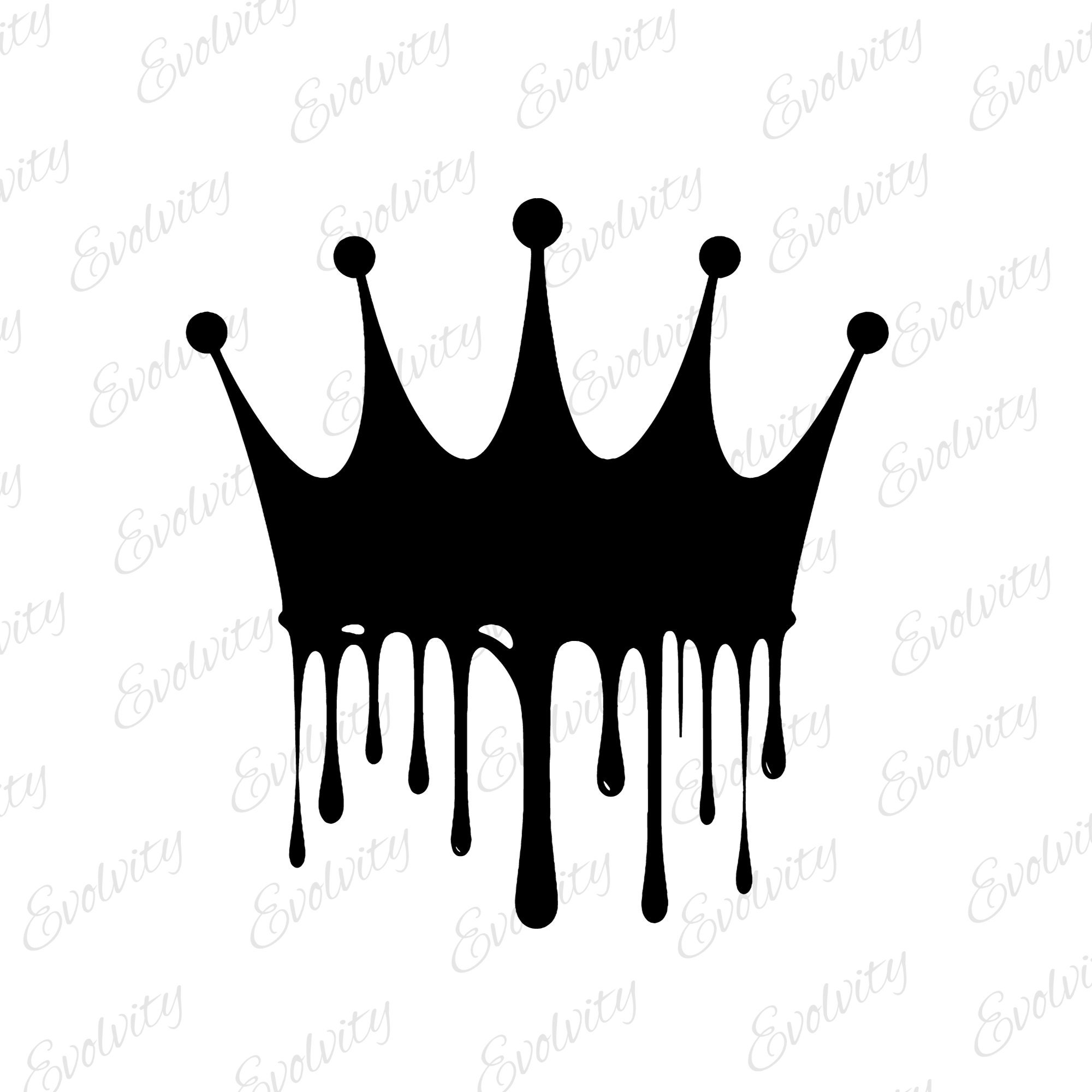 Dripping Crown SVG Vector Bundle: King, Queen, Princess (cut Files) - Etsy