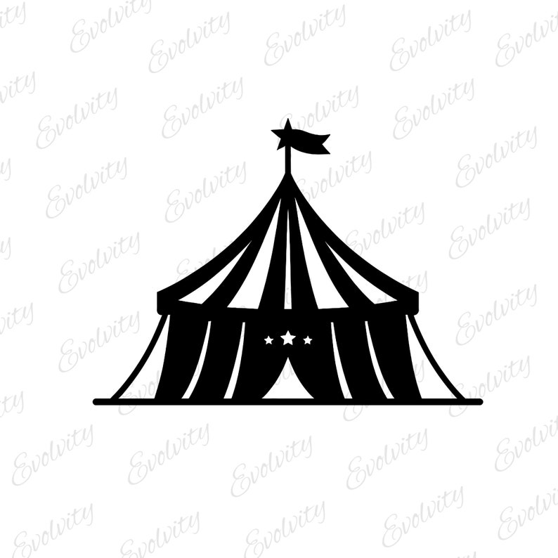 Circus Tent SVG Bundle for Cricut & Silhouette – 3 Carnival Tent ...