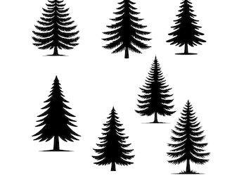 Pine Tree Vector Cut Download Svg Png Dxf - Etsy
