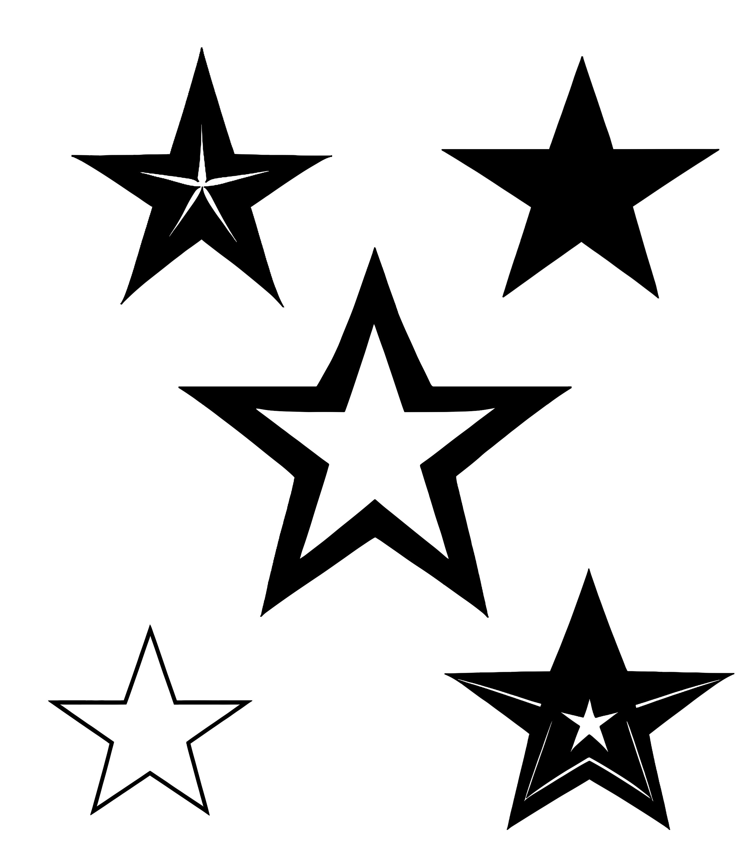 Star SVG Vector Bundle With 5 Star Silhouette PNG Clipart for Unique ...