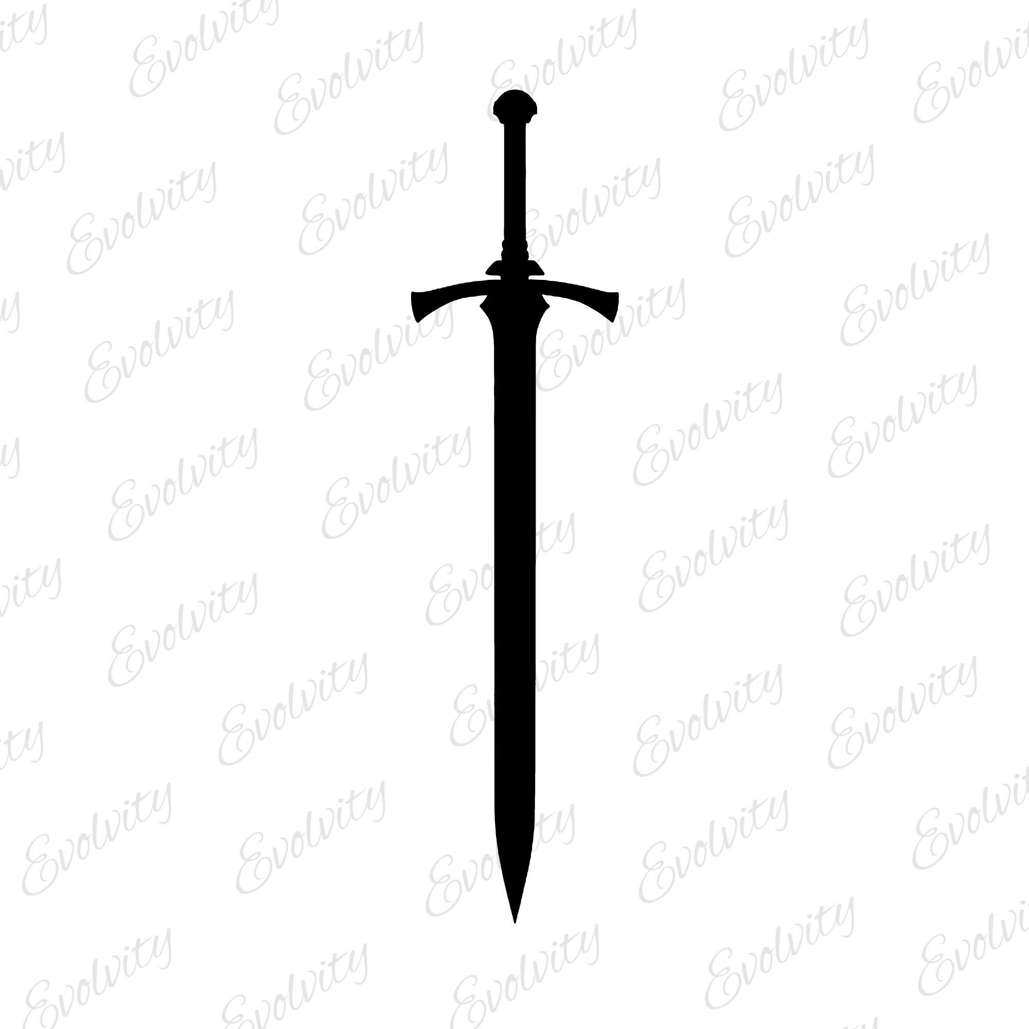 Sword SVG Bundle 7 Sword Vectors, Sword Clipart, Knights Png Svg, Dxf ...