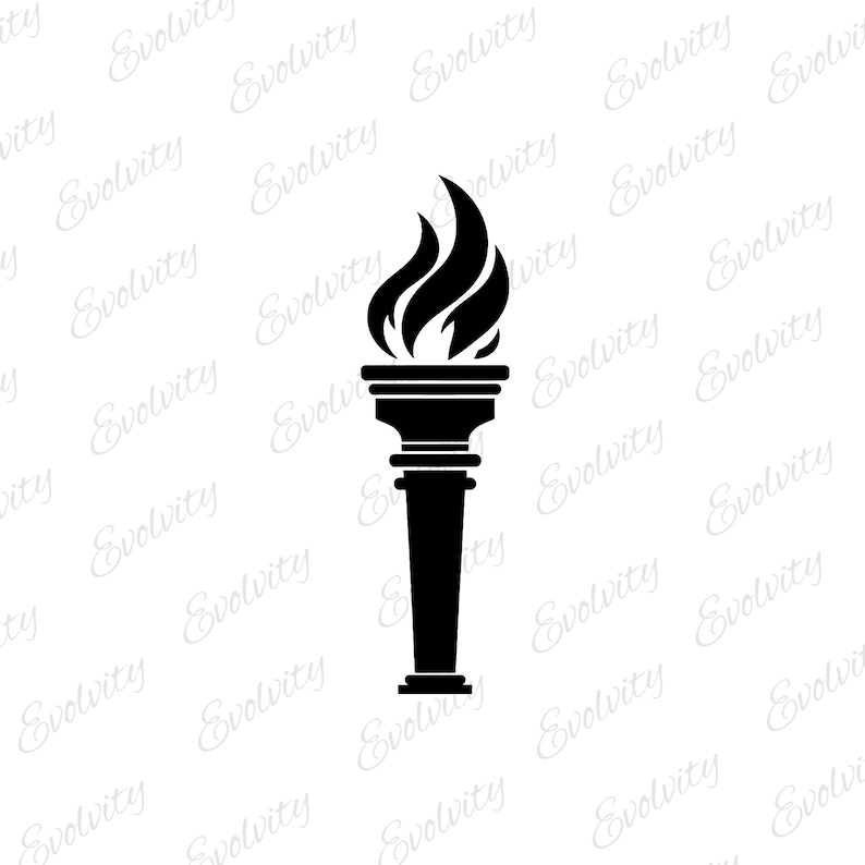 Torch SVG Vector Bundle With 7 Torch Clipart Silhouette PNG Cut File ...