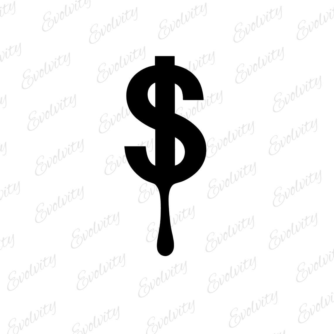 Dripping Dollar Sign SVG Bundle With 7 USD Currency Vector Clipart ...
