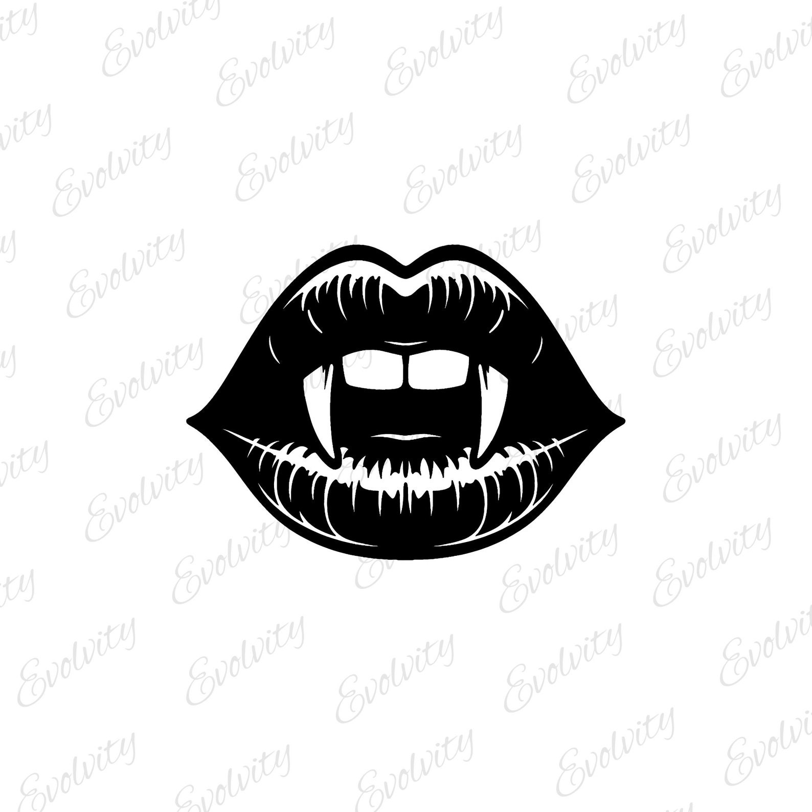 Vampire Teeth SVG Bundle, 7 Vampire Lips Vectors, Vampire Fangs Clipart ...