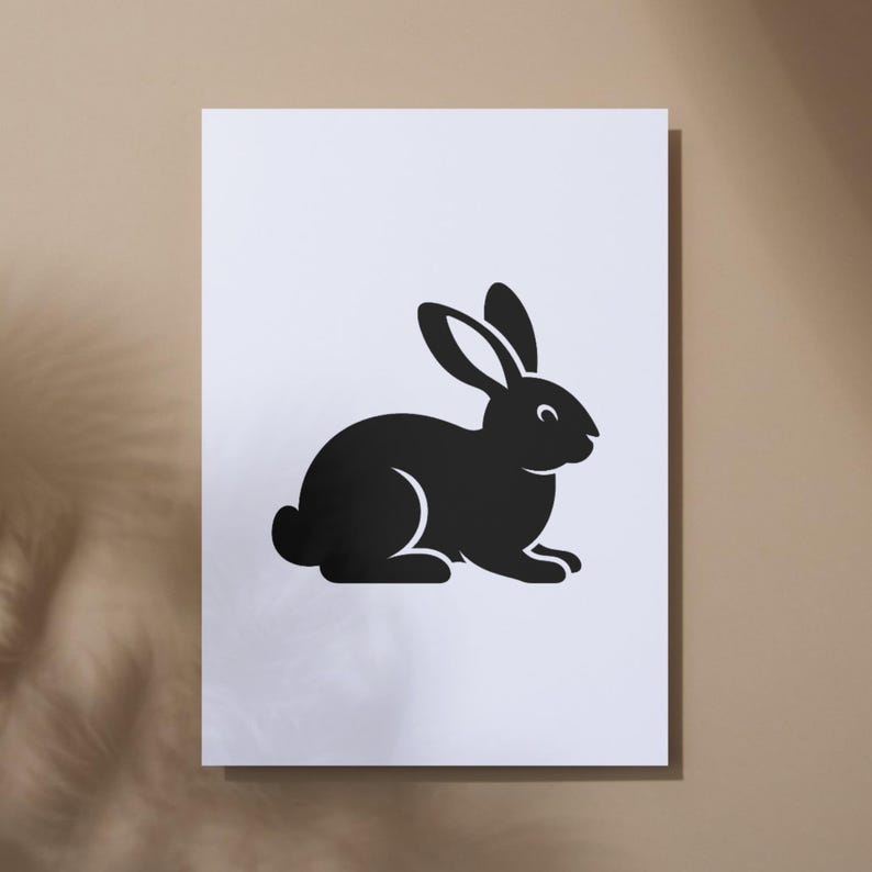 Bunny SVG Bundle - 3 Rabbit Vectors, Rabbit Silhouette, Eastern Bunny ...