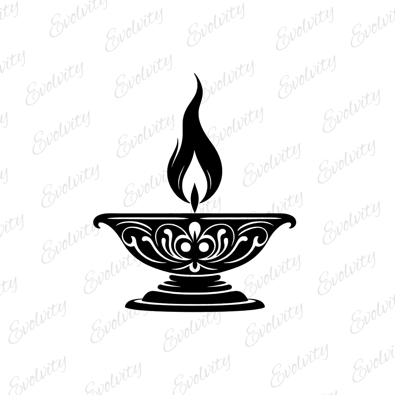 Diwali SVG Bundle, 7 Diya Vectors, Diwali Clipart, Lamp Clipart, Png ...