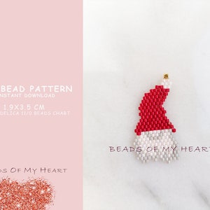 Christmas Santa Claus Brick Stitch Pdf Miyuki Delica Seed Bead Pattern ...