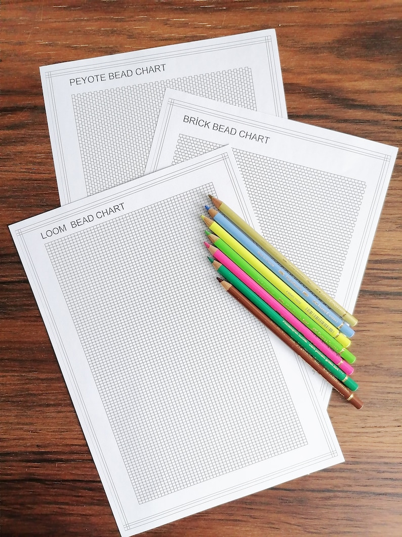 PDF Miyuki Delica Brick Stitch, Peyote, Loom Blank Template,beading ...