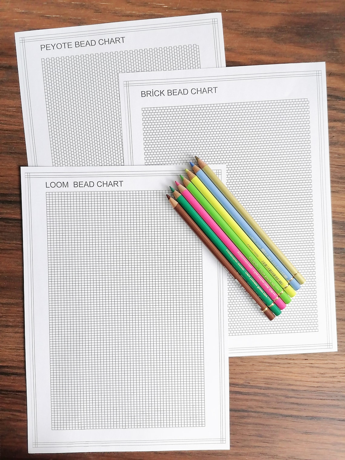 PDF Miyuki Delica Brick Stitch, Peyote, Loom Blank Template,beading ...