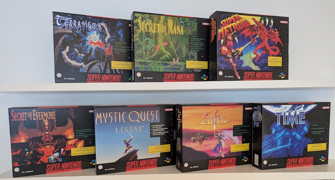 7x SNES Big Boxes - RPG Classics Bundle Inkl. Metroid , PAL Deutsch - Etsy
