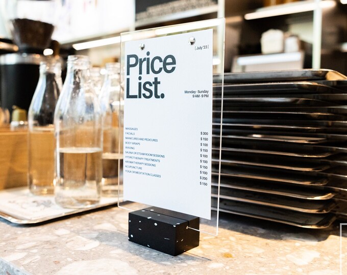 Table Menu Stand, Restaurant Table Tents, Table Top Display Stand for ...