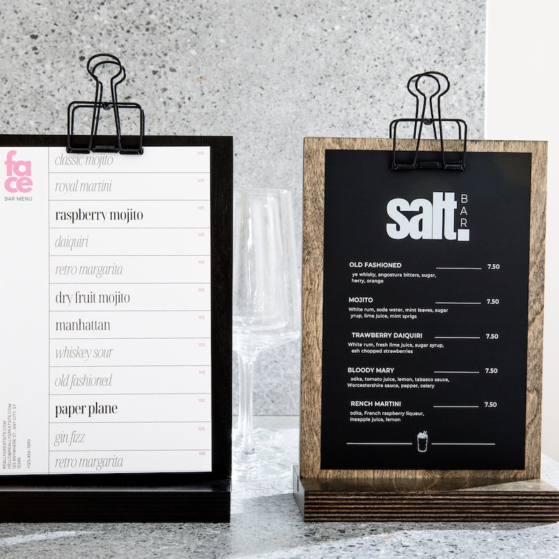 Black Cafe Menu Stand - Etsy