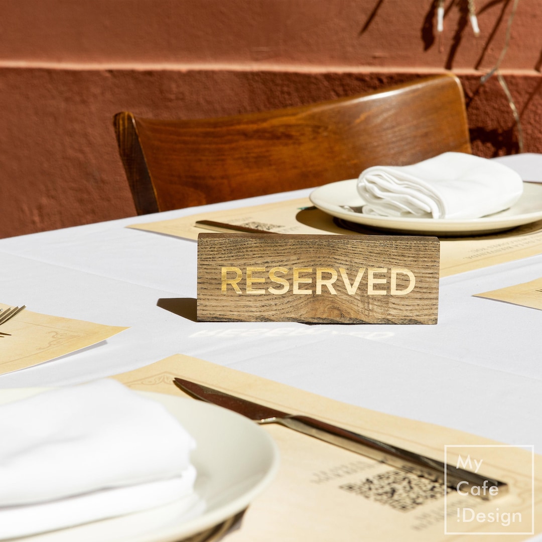 Wood Reserved Table Sign – Rustic Reservation Sign for Weddings ...