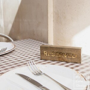 Wood Reserved Table Sign – Rustic Reservation Sign for Weddings ...