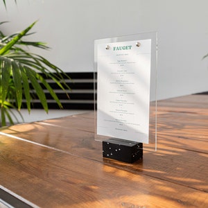 Acrylic Table Top Display Stand: Restaurant Table Talker - Etsy