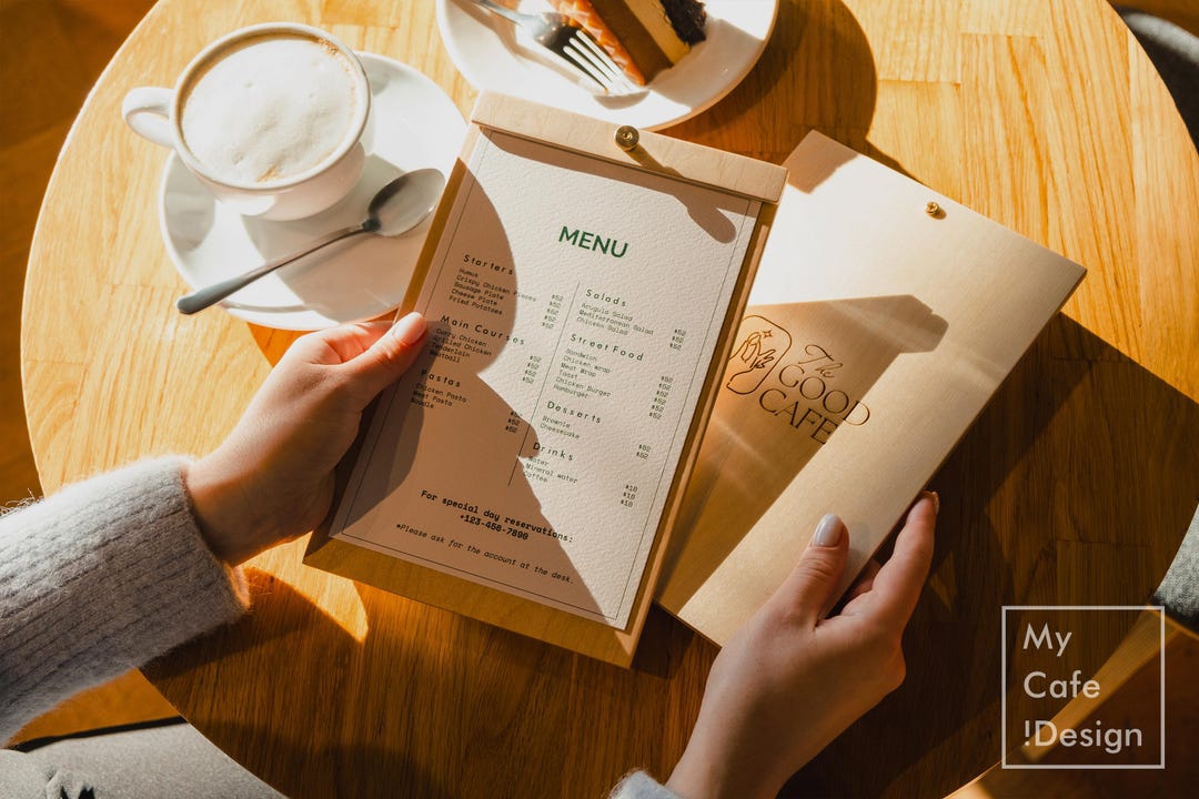 Wooden Menu Holder, Custom Menu Board for Restaurants, Bars and Cafes ...