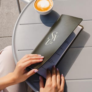 Leather Menu Cover With Brass Plank Custom Menu Booklets, Personalized ...