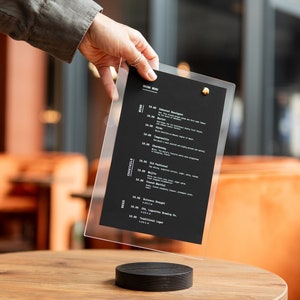 Acrylic Table Top Display Stand, Menu Holder, Table Tents for ...