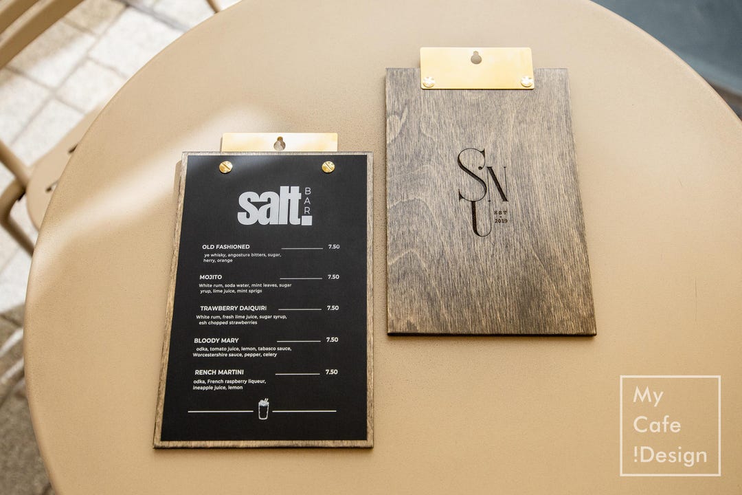Wooden Menu Holder: Custom Menu Board for Restaurant, Cafe & Bar - Etsy