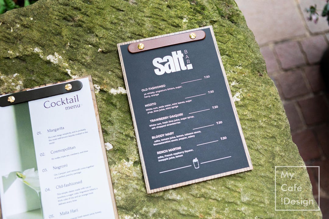 Wooden Menu Holder: Custom Clipboard Menu for Restaurant, Cafe & Bar - Etsy