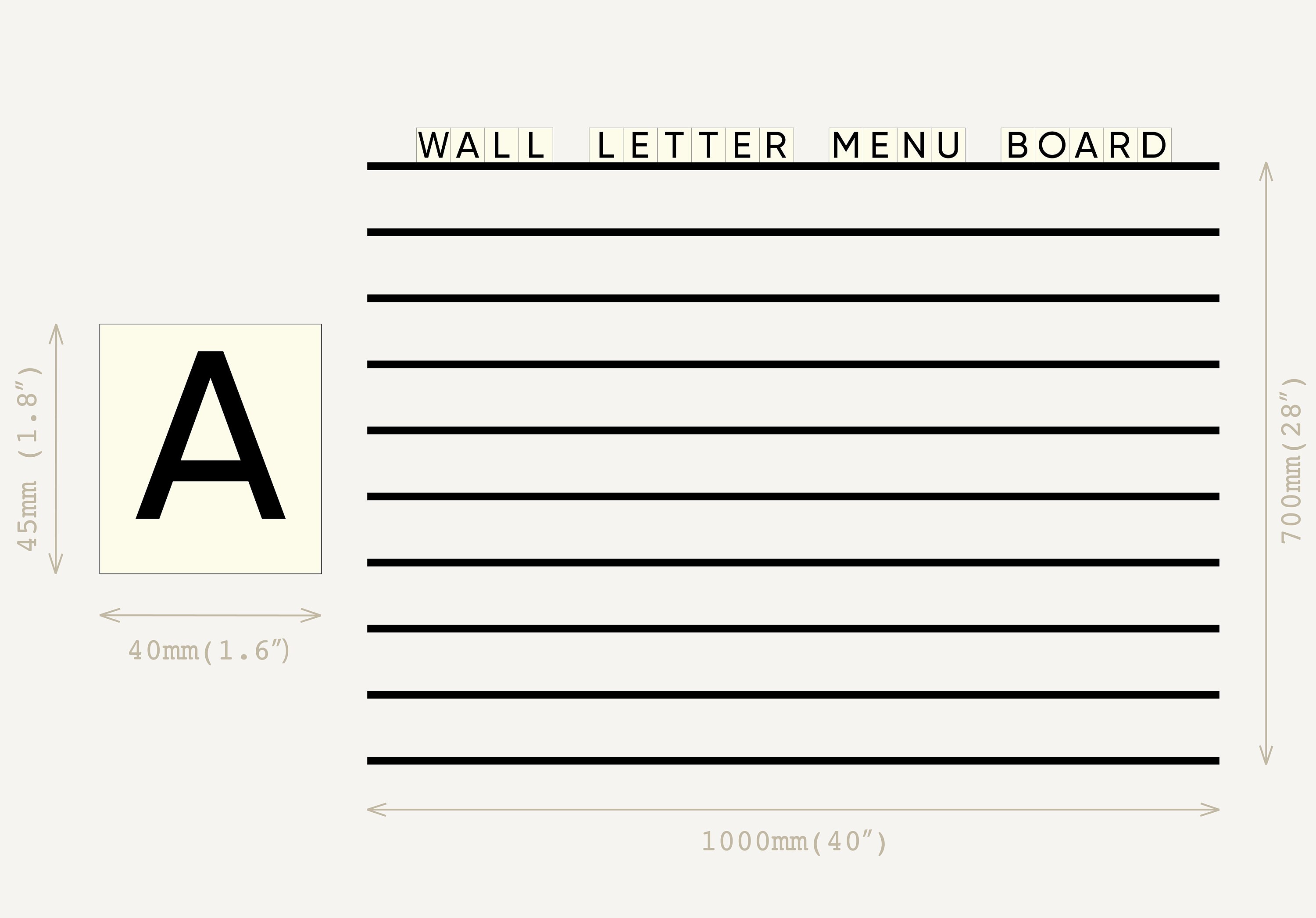 Wall Menu Board With Letters, Changeable Menu, Menu Display Board ...