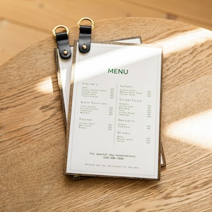 Wooden Menu Board for Restaurant Custom Menu Holder, Tabletop Design ...