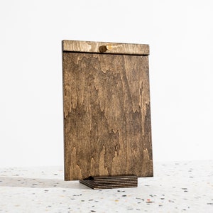 Custom Tabletop Menu - Wooden Menu Holder & Cafe Table Top Menu ...