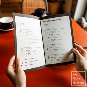 Recycled Leather Menu Cover: Personalized Restaurant Menu Book With ...