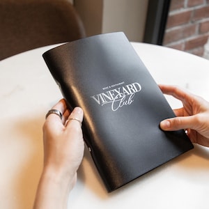 Custom Leather Menu Cover: Restaurant Menu Holder for Food & Drink - Etsy