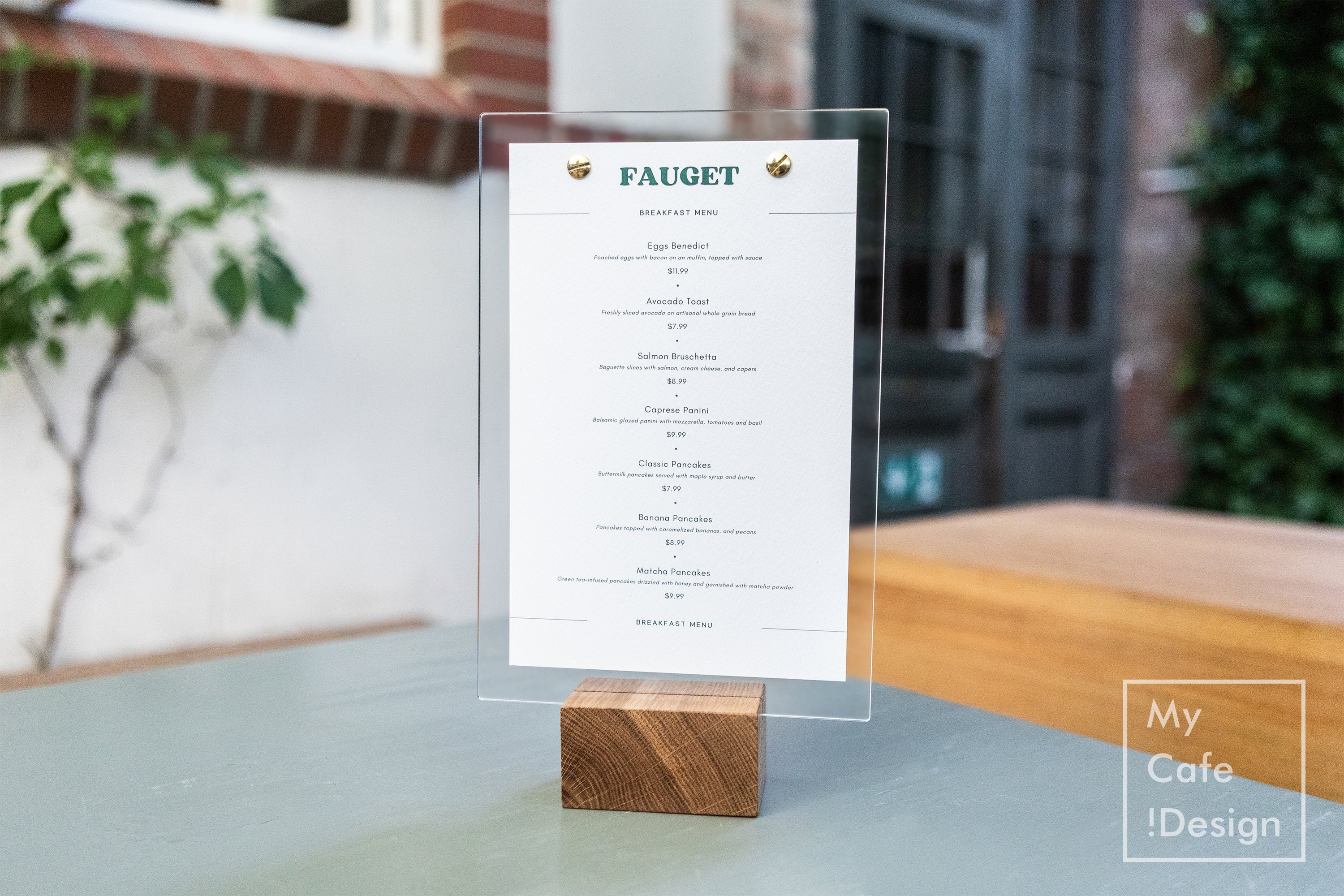 Wooden Table Top Display Menu Holder Acrylic Sign Holder - Etsy