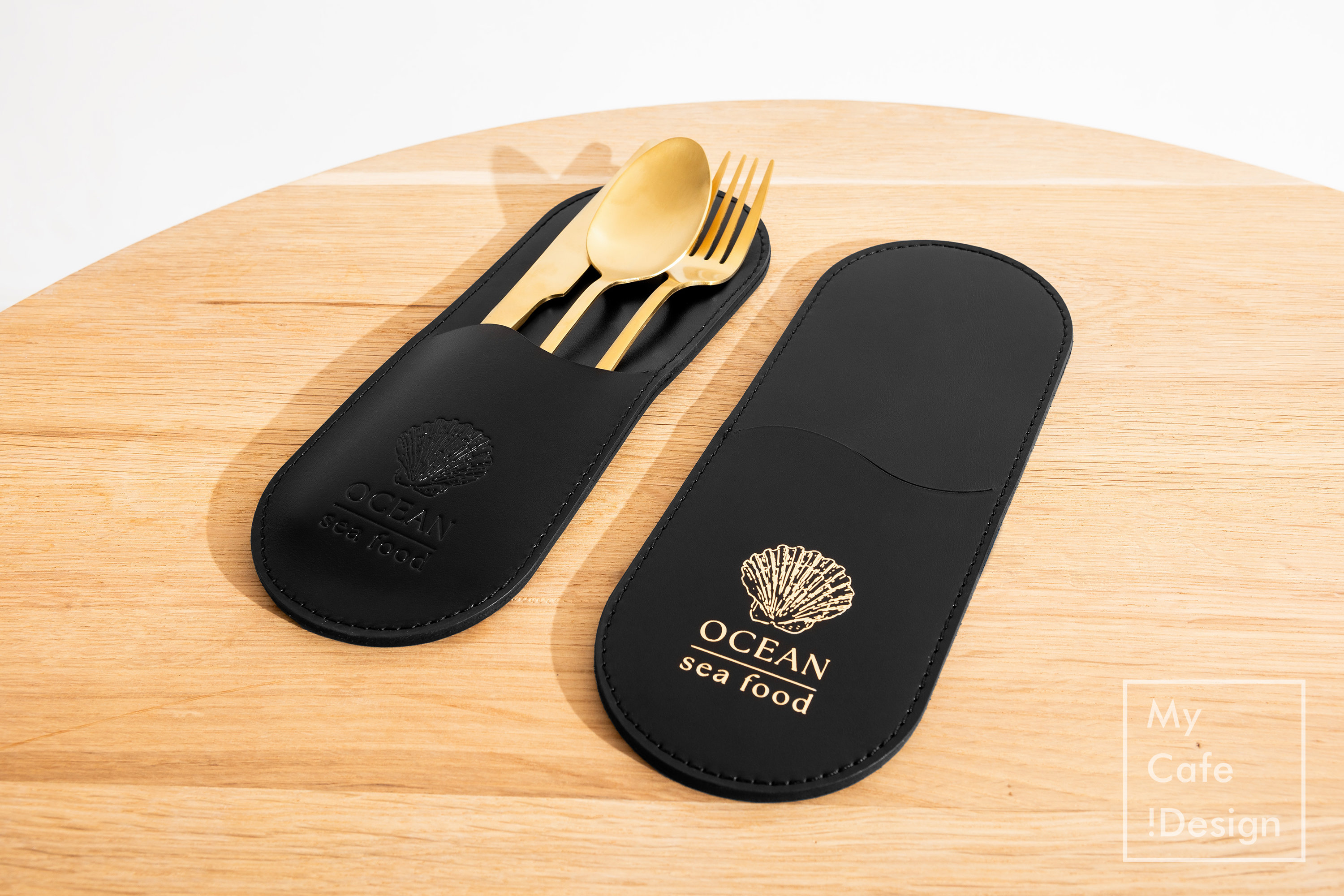 Leather Silverware Holder for Restaurant, Cutlery Holder for Fork ...