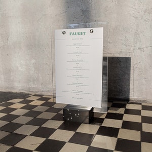 Acrylic Sign Holder, Terrazzo Table Tent, Transparent Table Menu ...