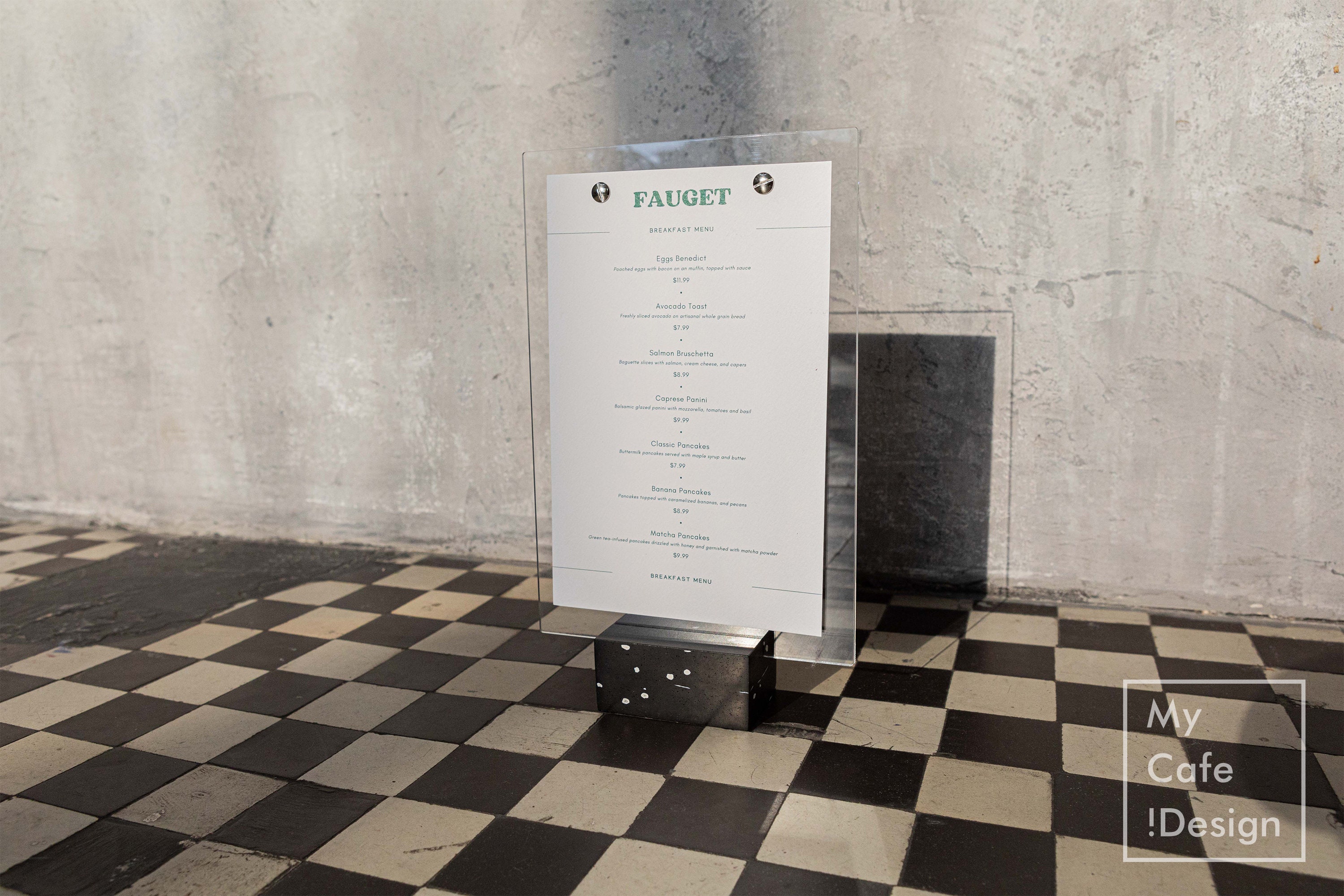 Acrylic Sign Holder, Terrazzo Table Tent, Transparent Table Menu ...