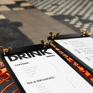 Wooden Menu Board for Restaurant, Cafe or Bar, Custom Menu Holder A5 ...