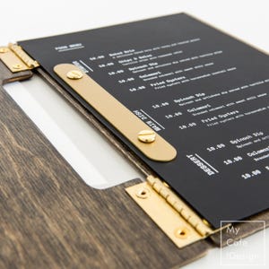 Wooden Menu Cover: Custom Menu Holder for Restaurant, Cafe & Bar - Etsy