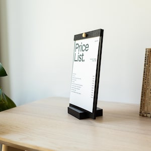 Wooden Table Tent, Menu Holder, Wood Clipboard, Table Stand Menu ...