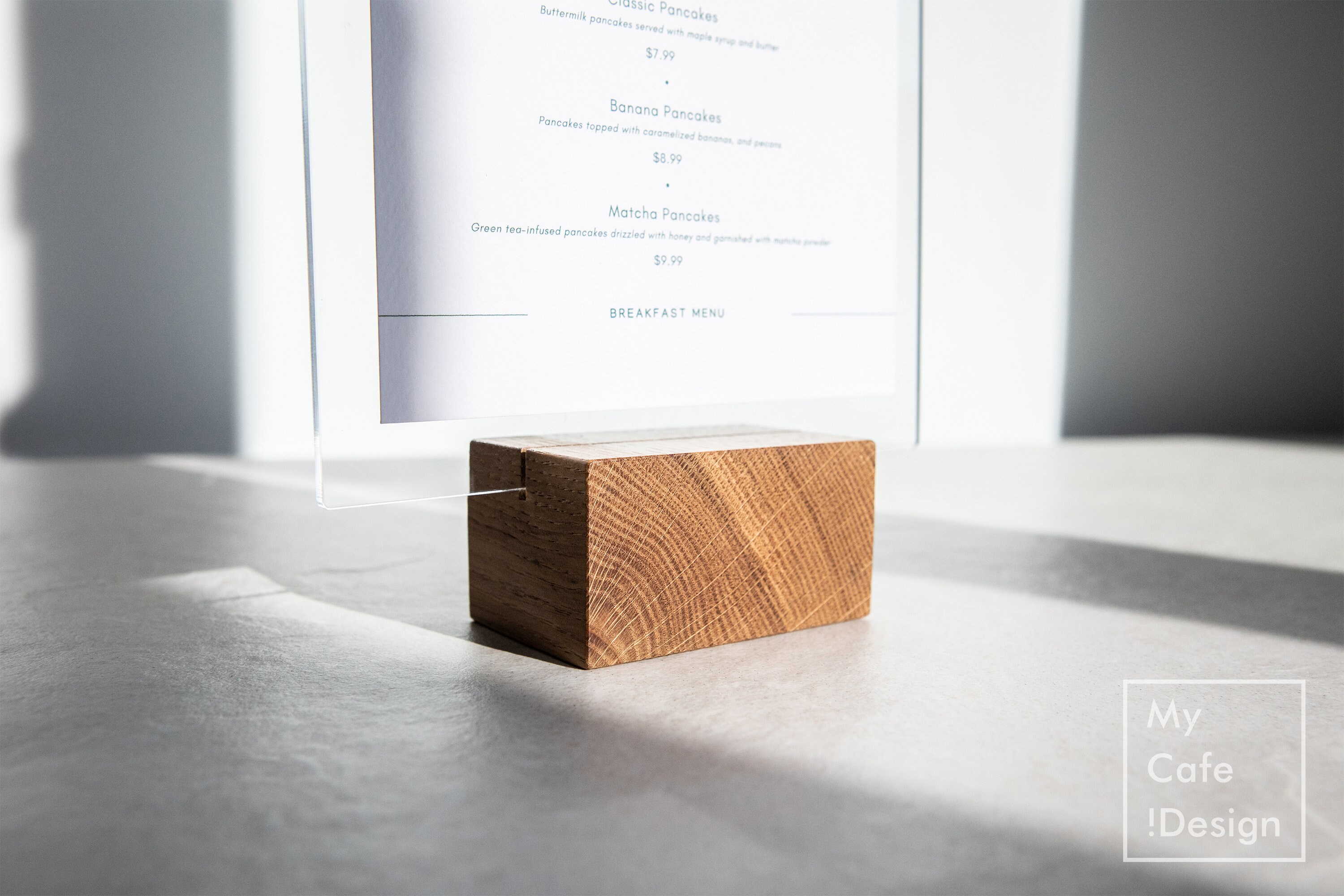 Wooden Table Top Display Menu Holder Acrylic Sign Holder - Etsy