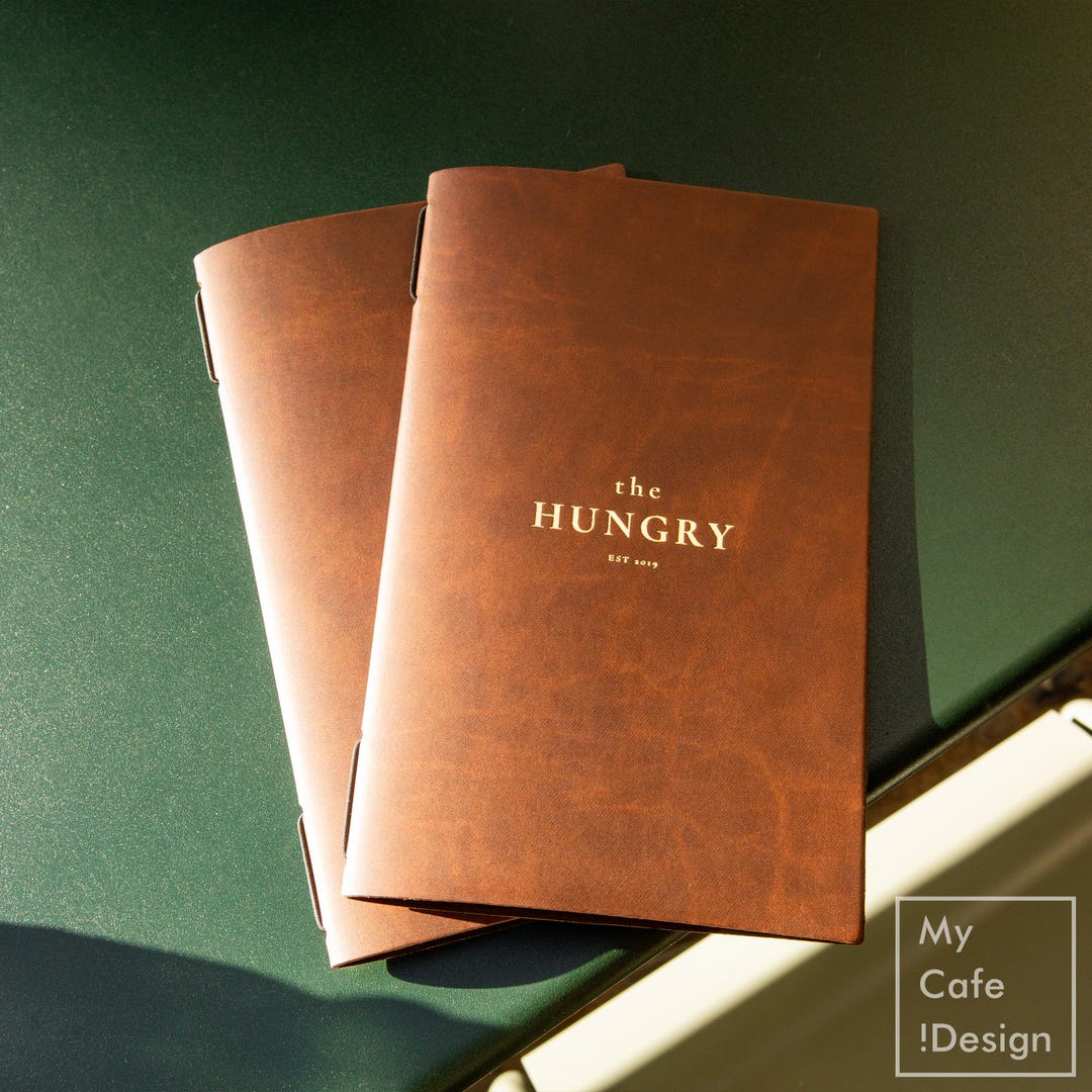 Recycled Leather Menu Cover: Personalized Restaurant Menu Book With ...