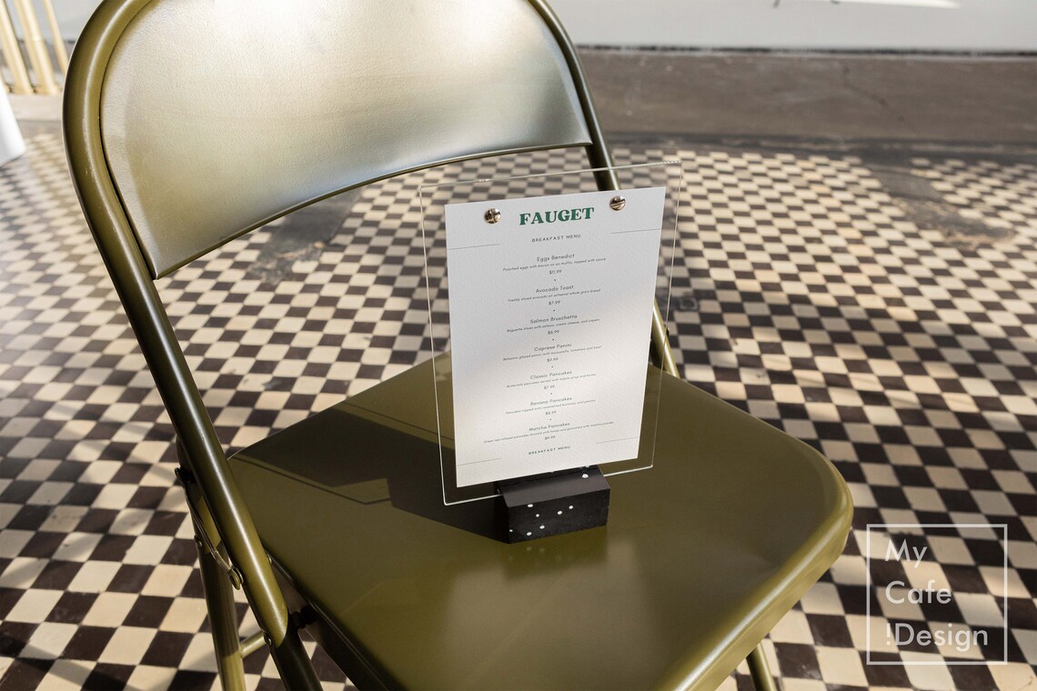 Acrylic Sign Holder, Terrazzo Table Tent, Transparent Table Menu ...