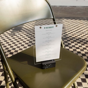 Acrylic Sign Holder, Terrazzo Table Tent, Transparent Table Menu ...