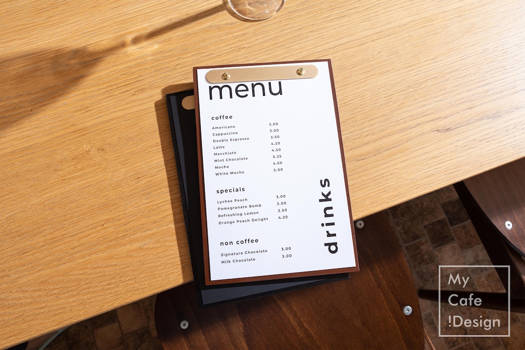 Leather Menu Covers, Restaurant Menu Holder, Clipboard Menu, Cocktail ...