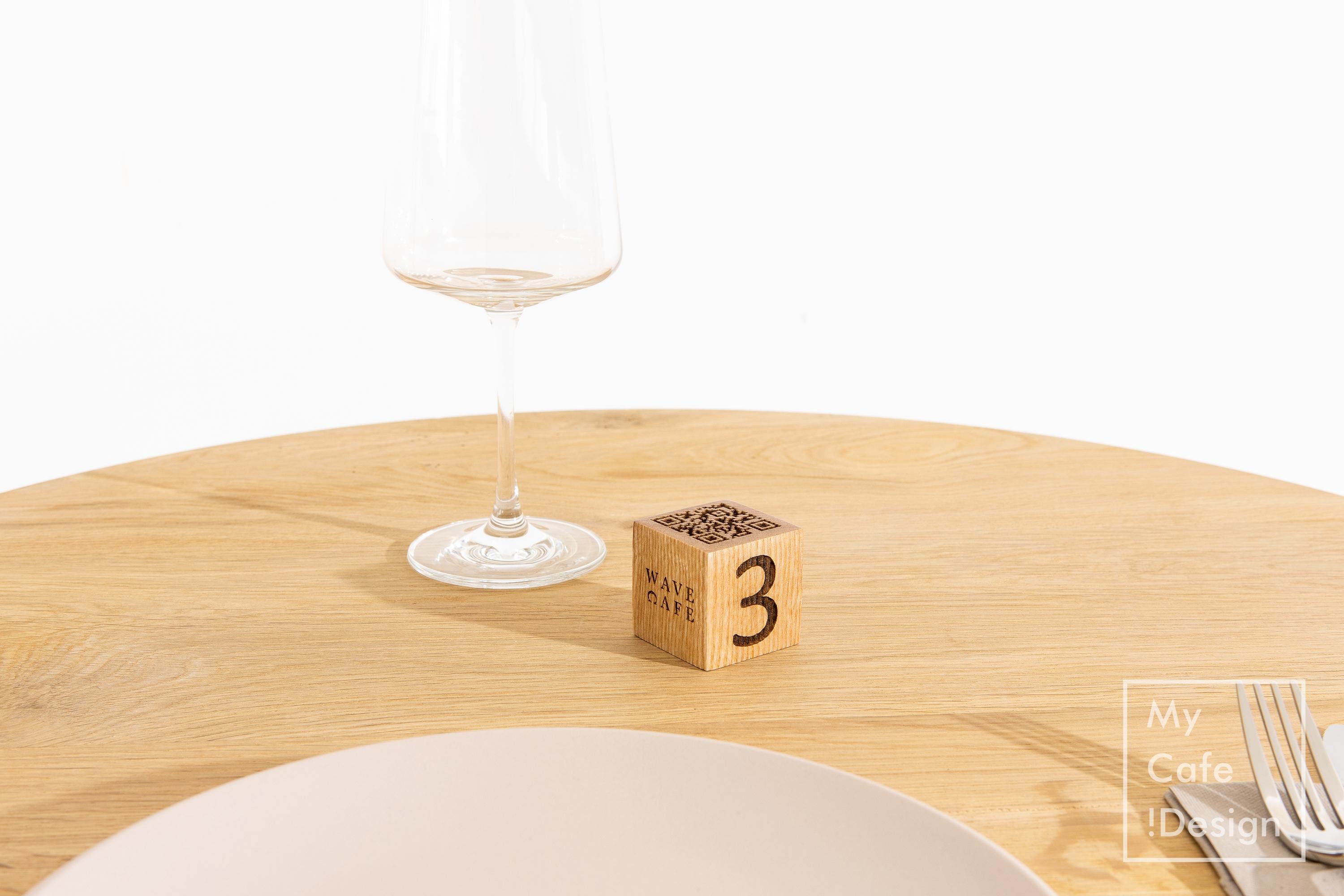 Custom Ash Wood QR Code Table Sign: Restaurant Table Number, Set of 10 ...