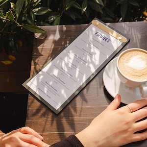 Leather Menu Holder: Custom Clipboard Menu for Restaurant, Cafe & Hotel ...