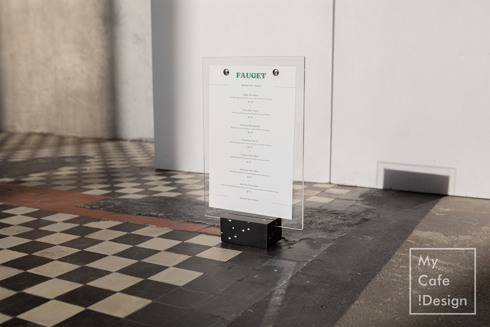 Acrylic Sign Holder, Terrazzo Table Tent, Transparent Table Menu ...