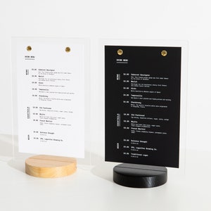 Acrylic Table Top Display Stand, Menu Holder, Table Tents for ...