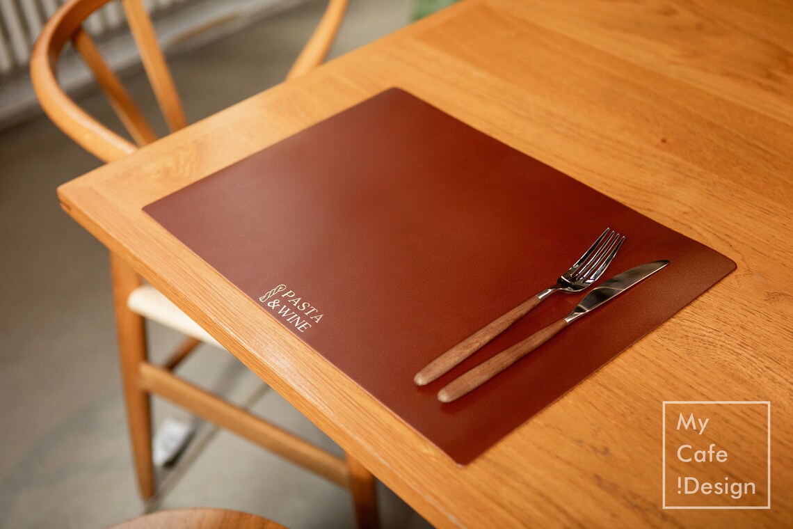 Leather Dining Placemat, Restaurant Table Mats, Wipeable Place Mats ...