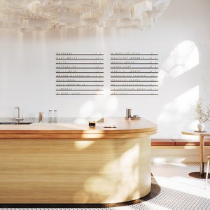 Wall Menu Board With Letters, Changeable Menu, Menu Display Board ...