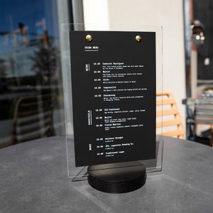 Acrylic Table Top Display Stand, Menu Holder, Table Tents for ...